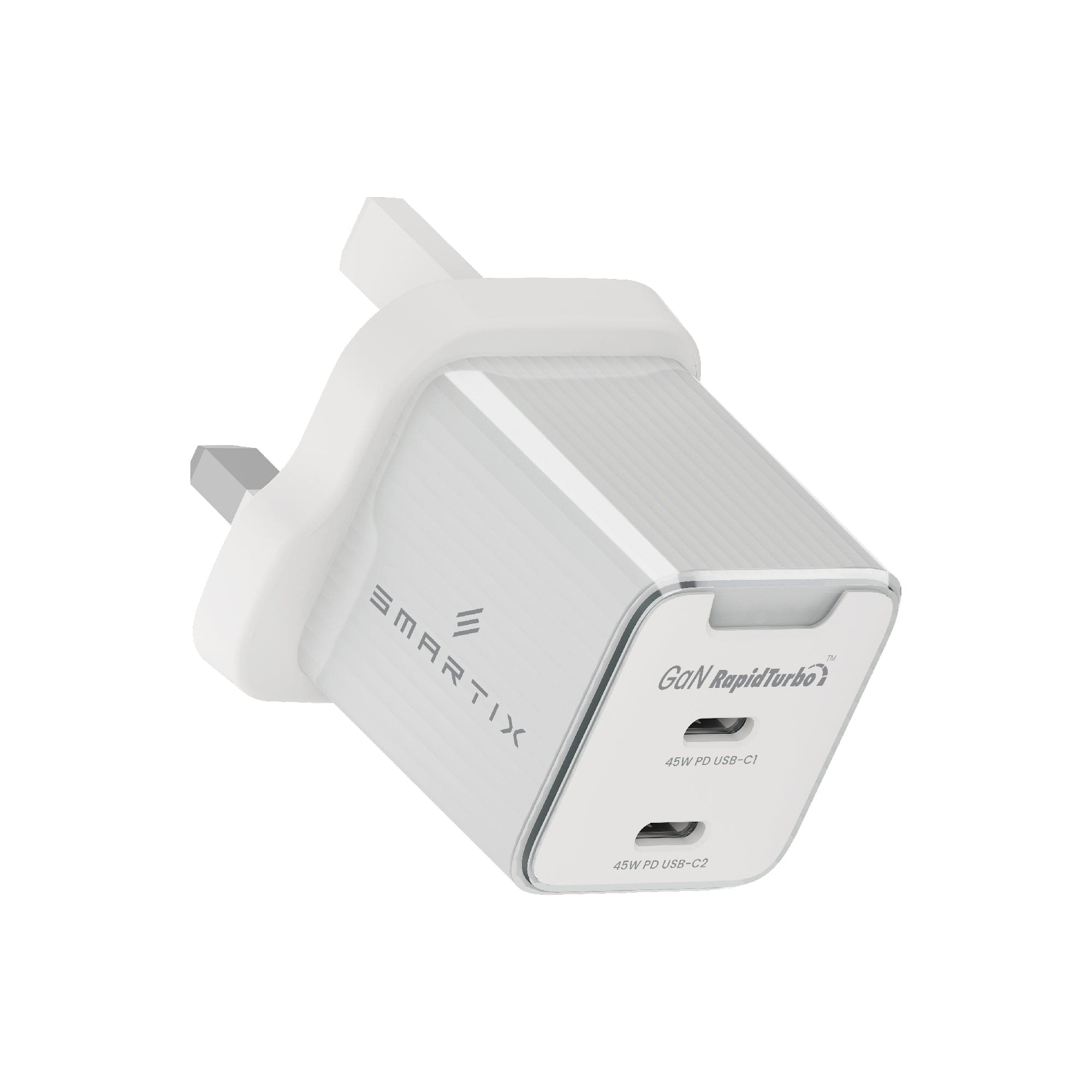 Smartix Premium 45W GaN Wall Adaptor - 2 x 45W PD for USB-C, IntelliCh