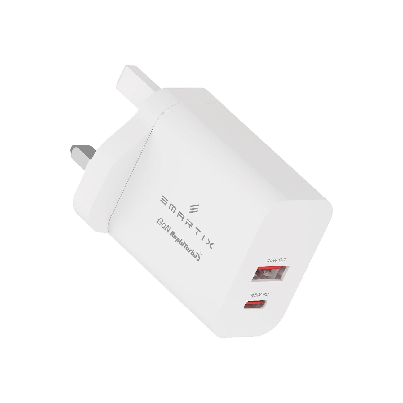 Apple, Samsung Wall Adaptor - 45W PD for USB-C, 45W QC for USB-A